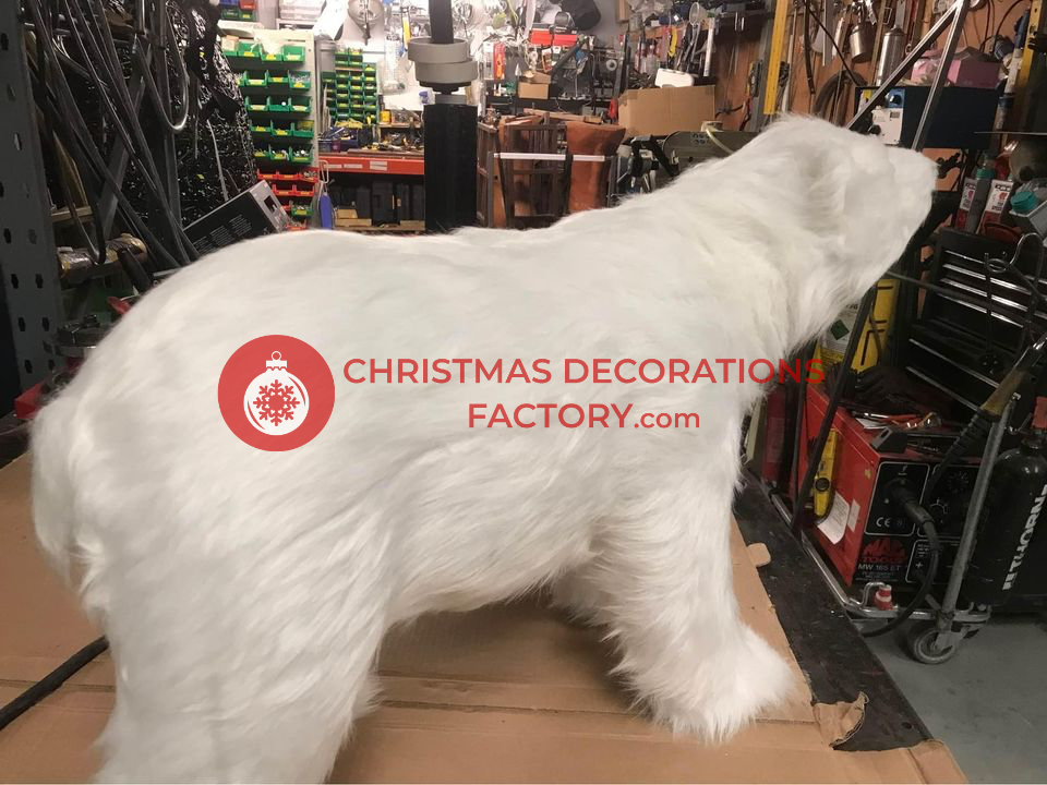 70cm Animatronic Polar Bear Display Prop – Christmas Decorations Factory