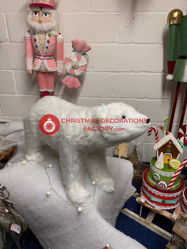 70cm Animatronic Polar Bear Display Prop – Christmas Decorations Factory