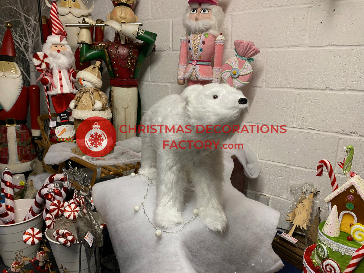70cm Animatronic Polar Bear Display Prop – Christmas Decorations Factory